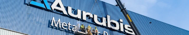 The Aurubis logo over the years