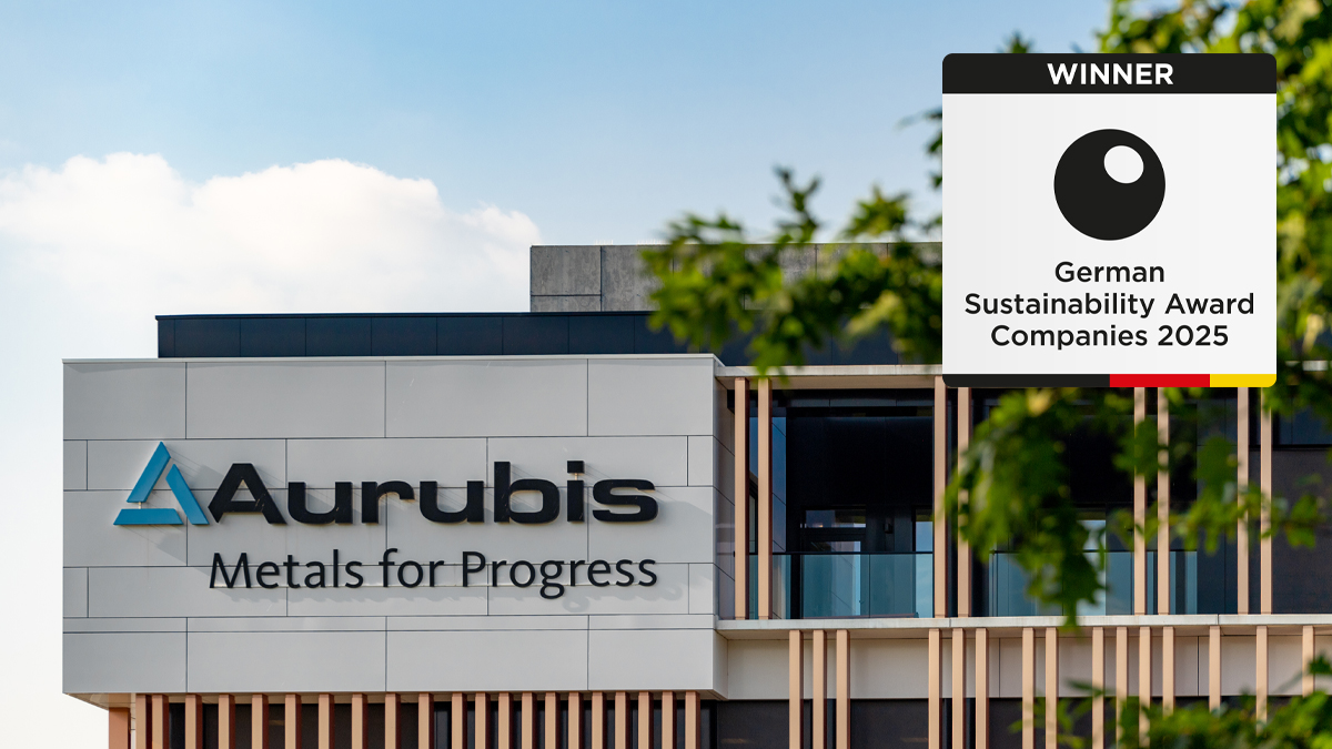 Responsible metal production: Aurubis honored with the 17th German Sustainability Award
